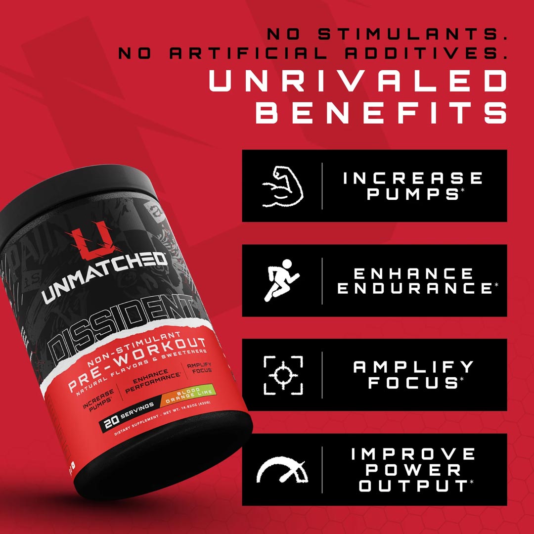 Dissident Non Stim Pre Workout | Unmatched Supplements – NutriCartel