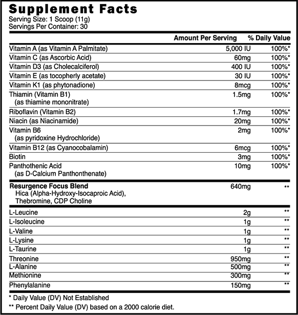 Black Stone Labs Resurgence (BCAA+Nootropics) – NutriCartel