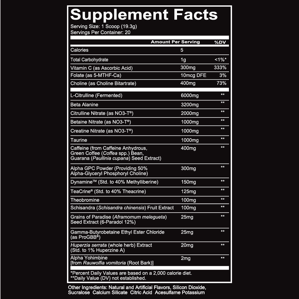 Total War Black Ops Pre Workout – Nutrition Cartel