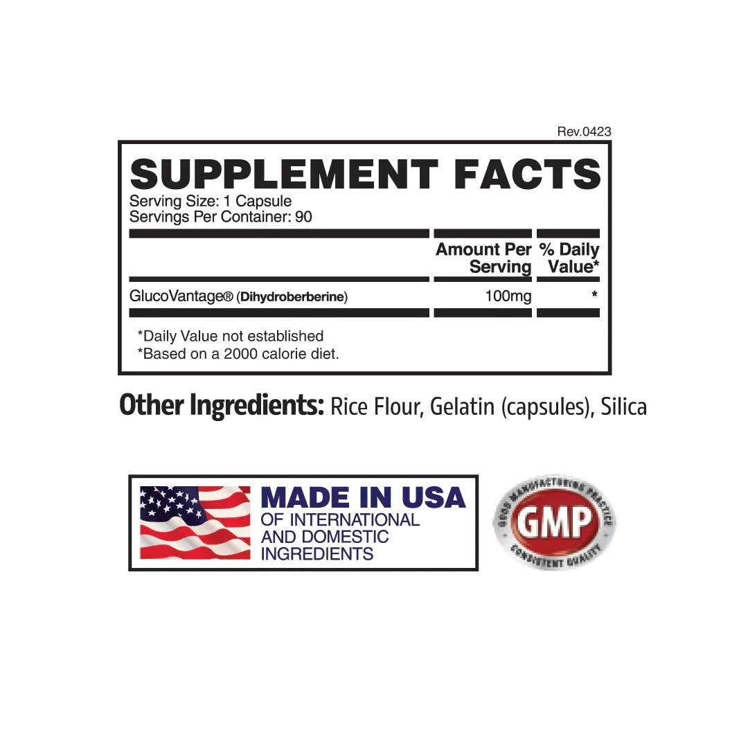 Apollon Nutrition GlucoVantage (Dihydroberberine) 90 Capules – NutriCartel