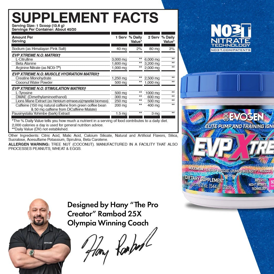 EVP Xtreme Pre Workout | Evogen Nutrition – Nutrition Cartel