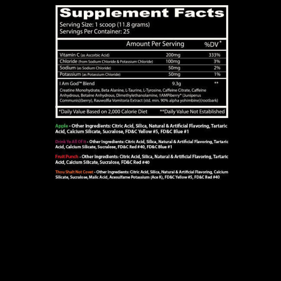 Insane Labz I Am God Pre Workout – NutriCartel
