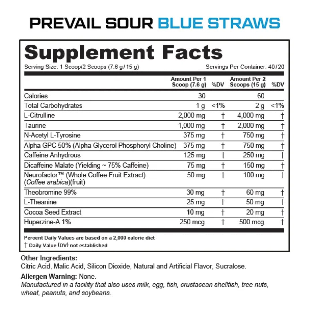 Prevail Pre Workout – Nutrition Cartel