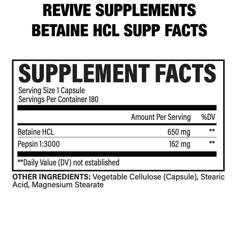 Revive Supps Betaine HCL – Nutrition Cartel