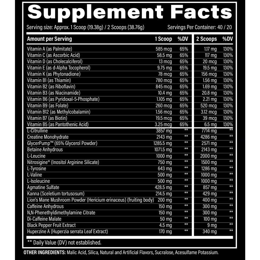 BZRK Overdrive Pre Workout | Black Magic Supplements – Nutrition Cartel
