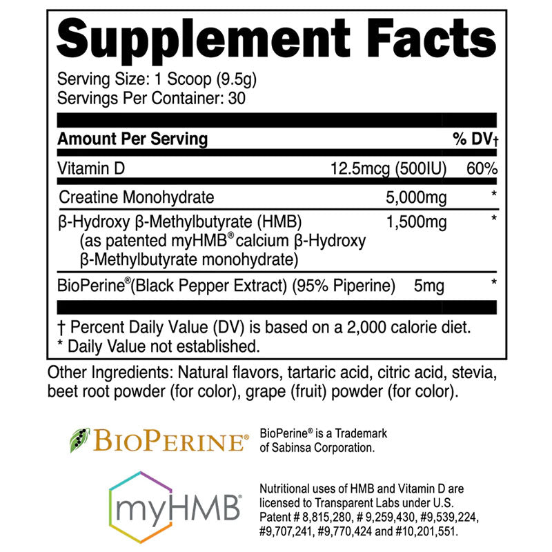 Transparent Labs Creatine HMB – NutriCartel