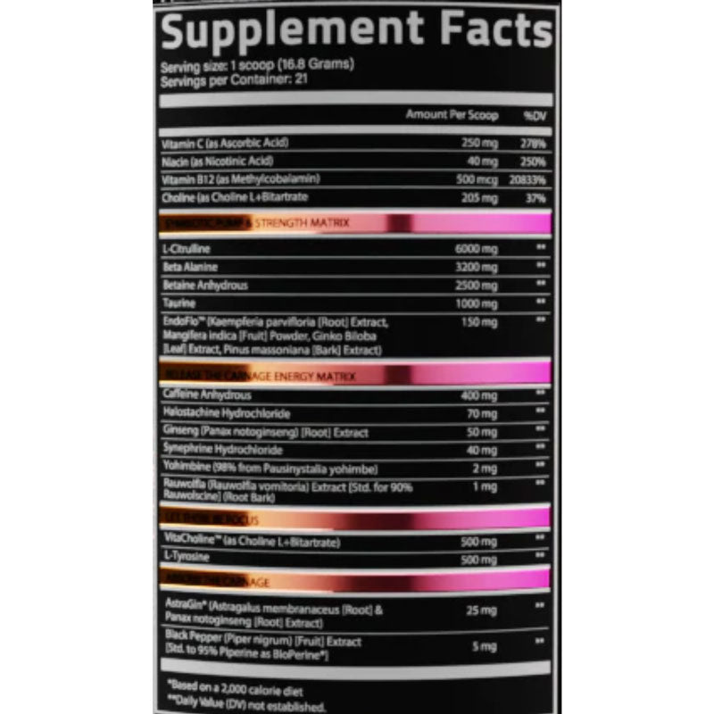Carnage Pre Workout | Nutrifitt – NutriCartel
