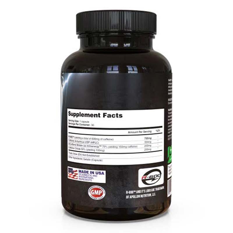 R600 Cafeine Pills | Apollon Nutrition – NutriCartel