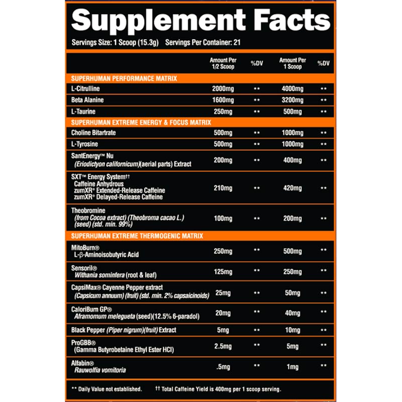 Superhuman Burn Extreme Pre Workout by Alpha Lion – Nutrition Cartel
